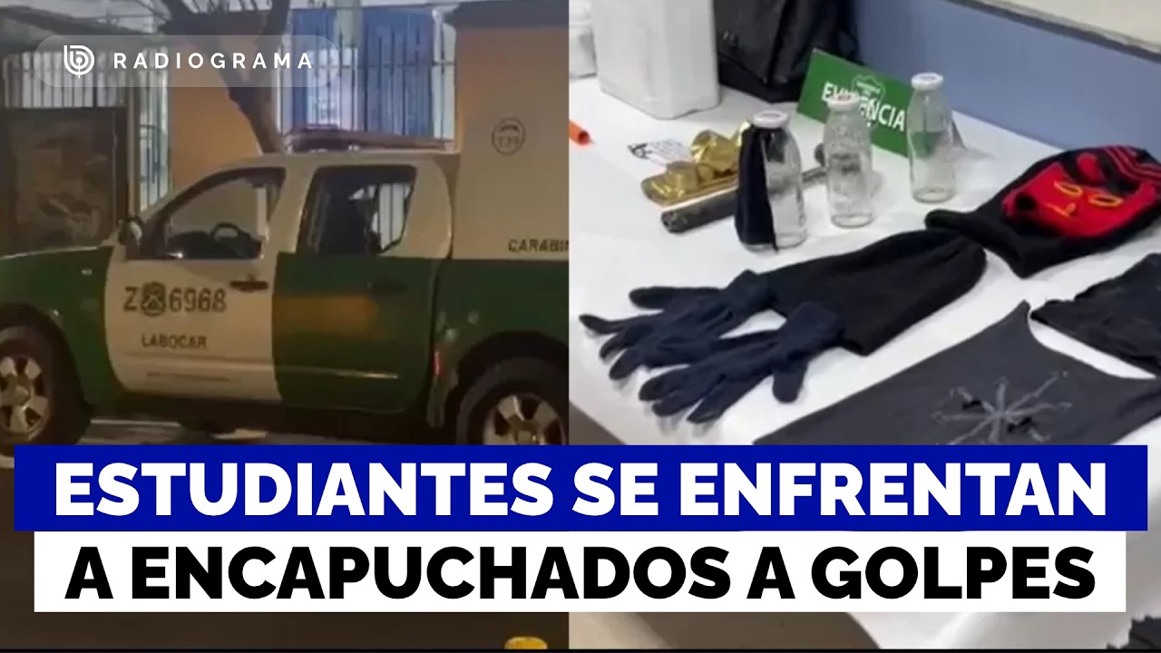 Students and teachers thwart incidents at Liceo Lastarria: they confronted hooded figures