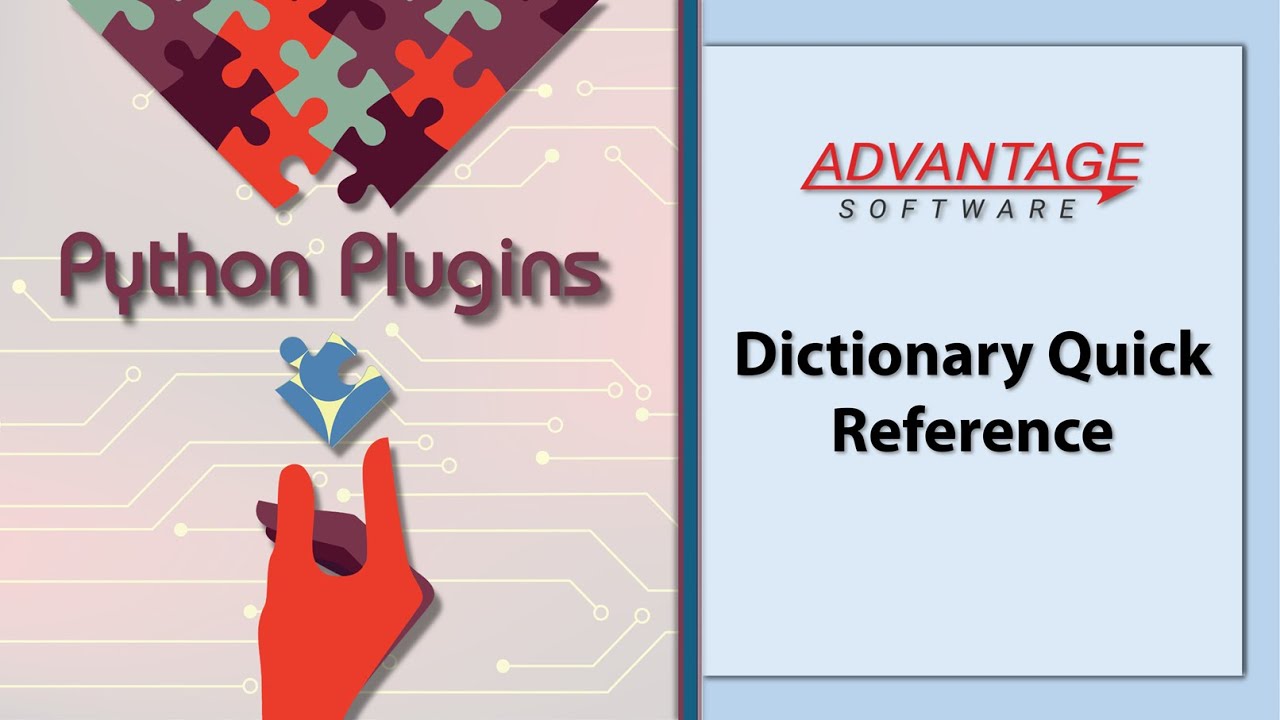 Python Plugins - Dictionary Quick Reference