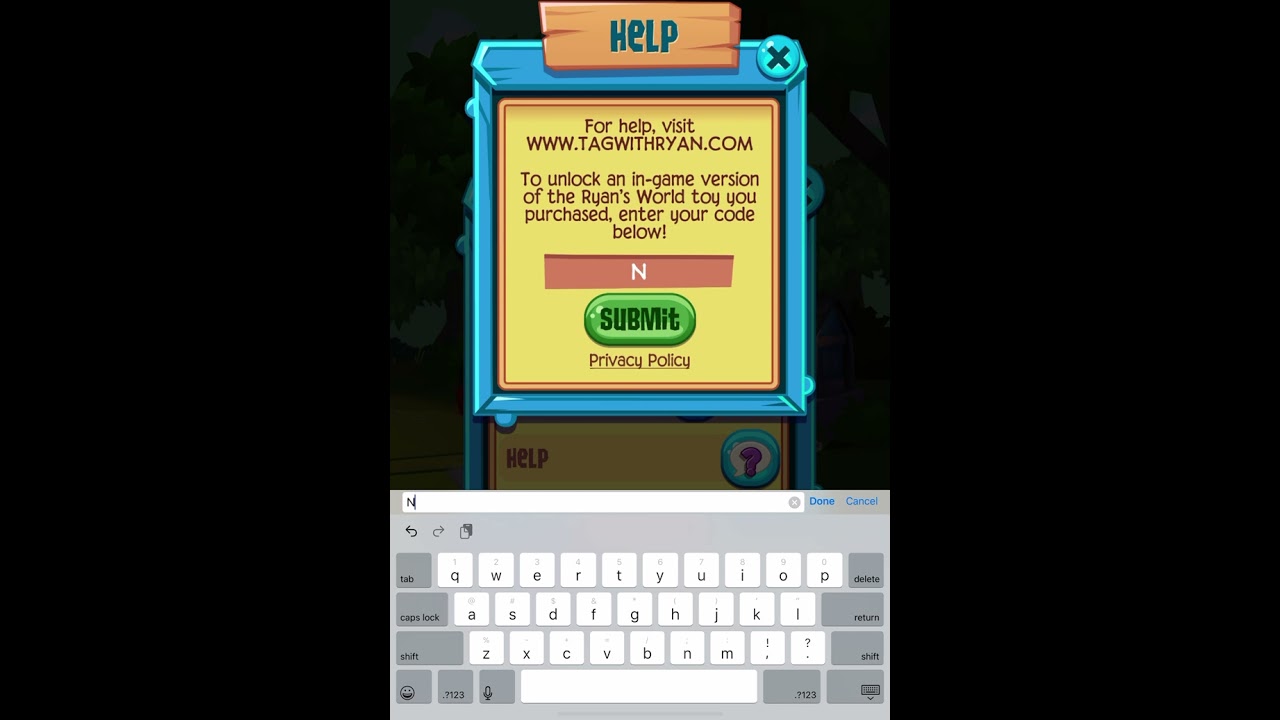 Ryan’s world game code