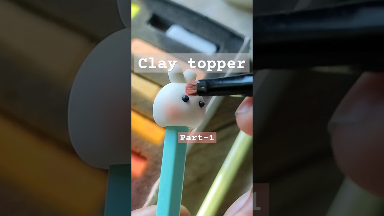 clay pencil topper ✏📝 #airdryclay #diy