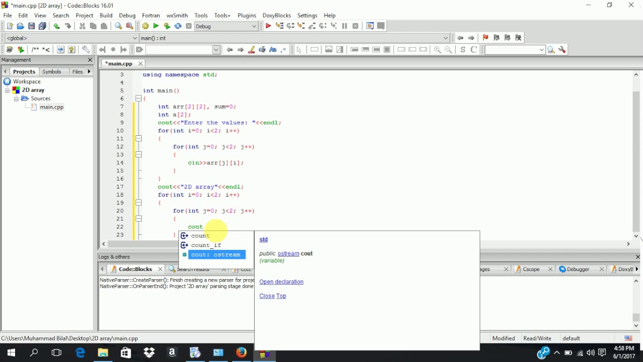 How to program to print 2D array and print the sum of 2D array and the sum convert into 1D array.