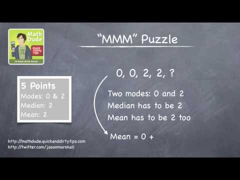 Math Dude 025 • Video Extra! • Mean, Median, and Mode Puzzle