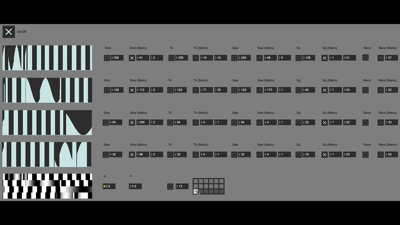 Max MSP - Wavetable Synthesis with jit fill & jit peek~