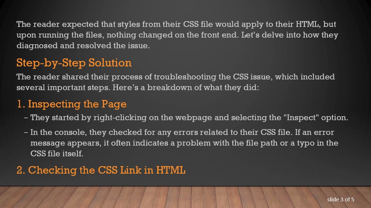Troubleshooting: Why Your External CSS Isn't Affecting Your HTML File