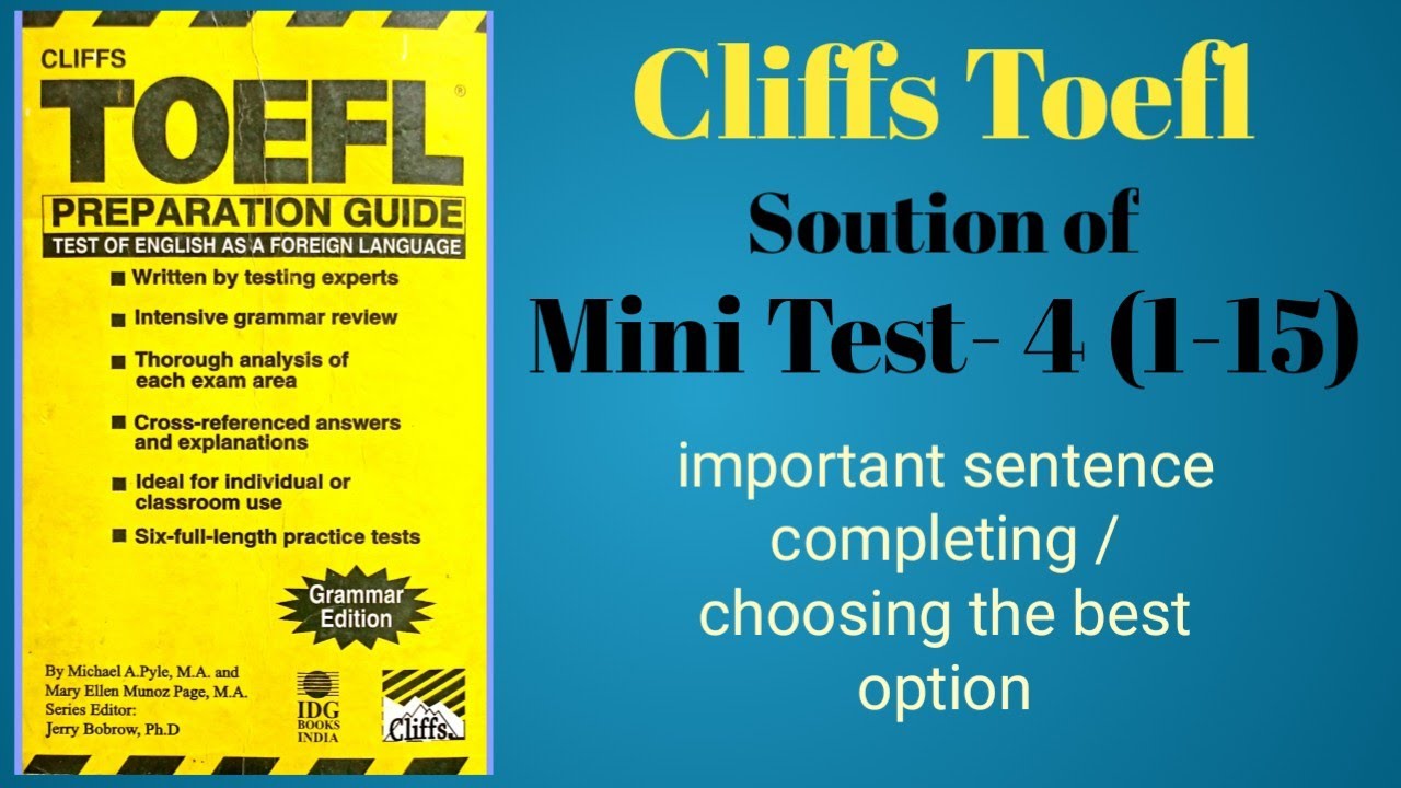 Cliffs Toefl || Solution of Mini Test 04 (01-15) with Bangla Explanation