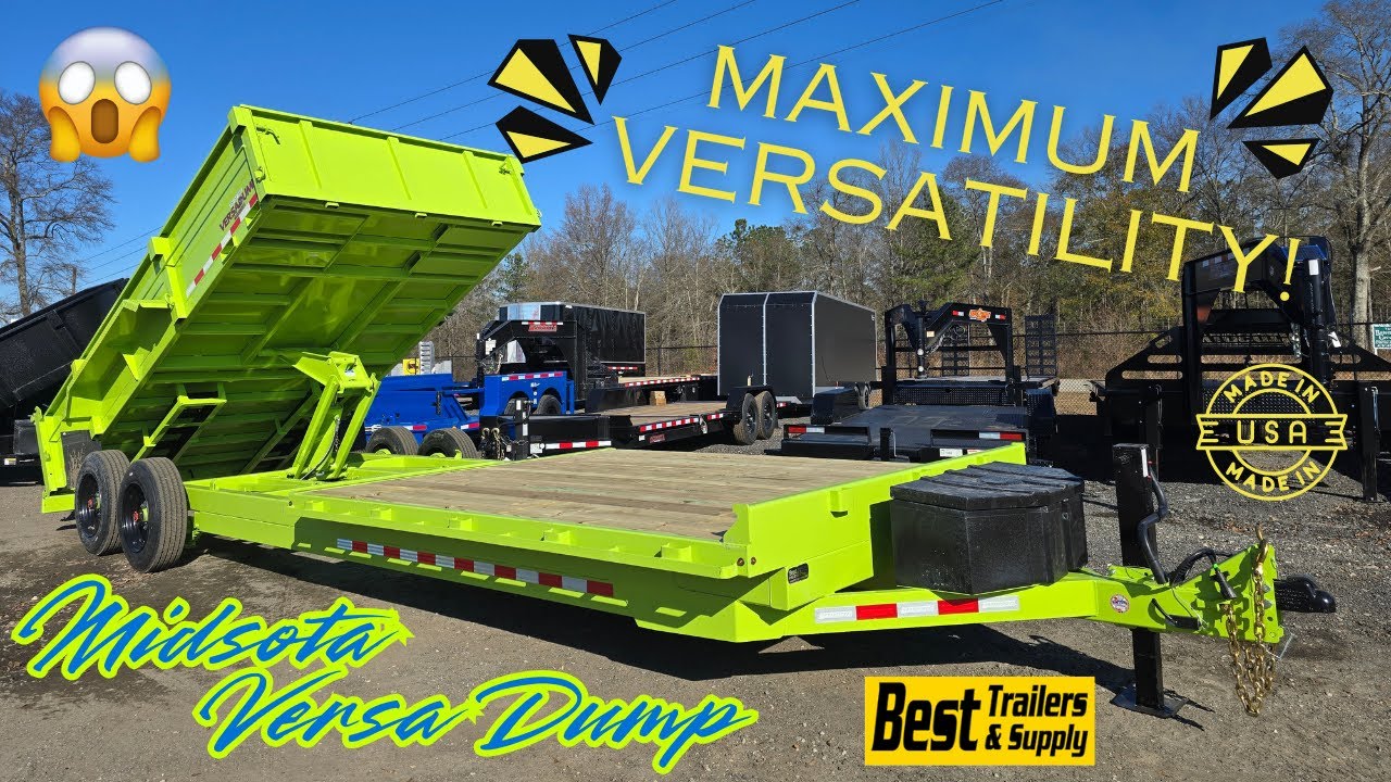 The Most Versatility trailer on the market! The Midsota VersaDump FFRD and HSTBWB