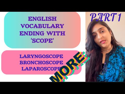 WORDS ENDING WITH ‘SCOPE’ #englishvocab #improveyourenglish #advancedenglish #eflteacher #tesol