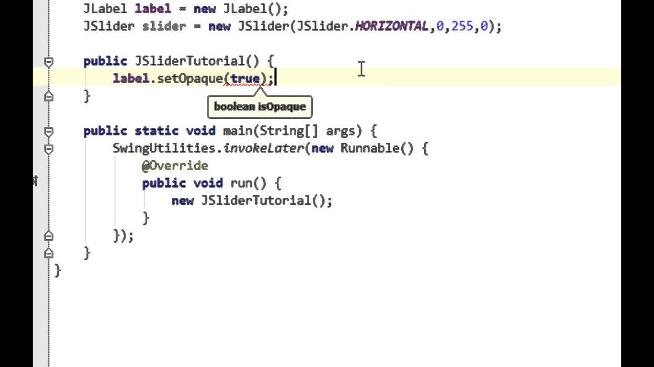 Java swing GUI tutorial #25: JSlider and ChangeListener