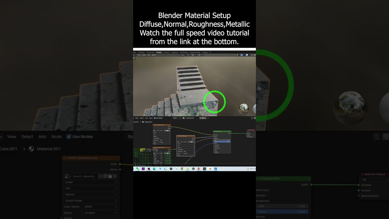 Blender Material Setup Tutorial #Diffuse #Normal #Roughness #Metallic #blender #material #tutorial