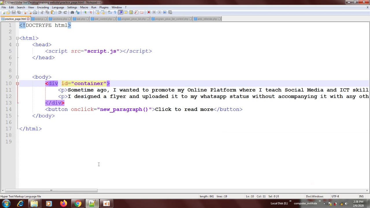 42. JAVASCRIPT TUTORIAL - Remove Element
