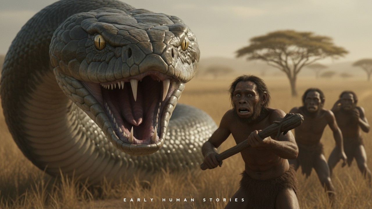 Life 7.2 Million Years Ago |Early Humans vs Giant Snake | Prehistoric Survival Story