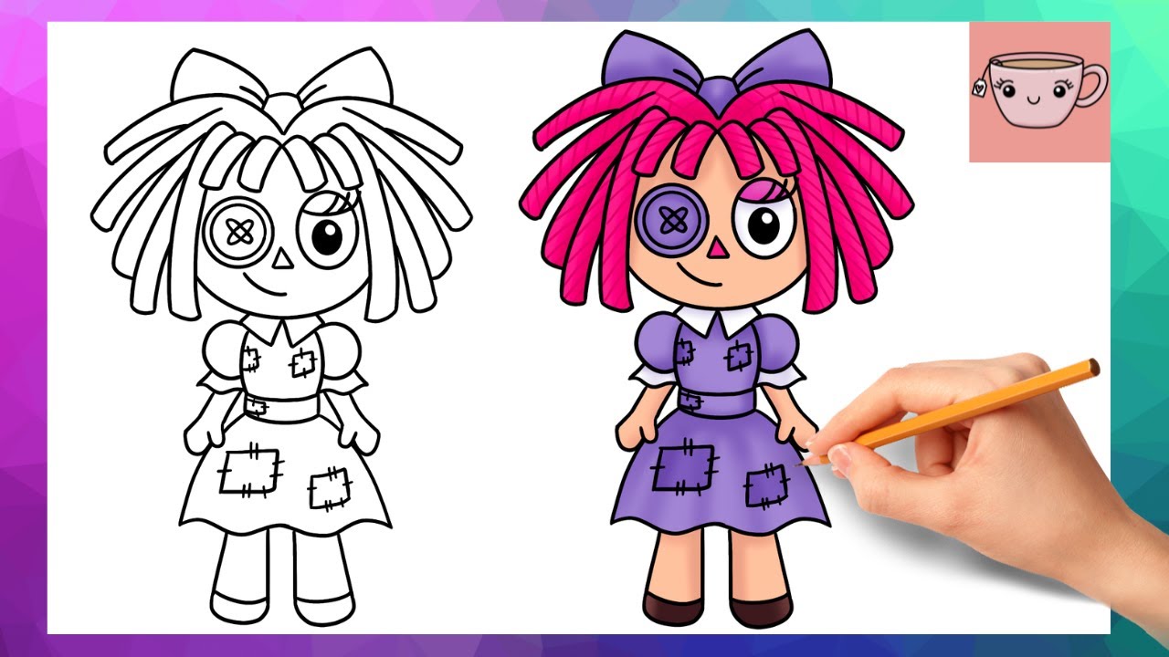 How To Draw Chibi Ragatha from The Amazing Digital Circus | Cute Easy Drawing Tutorial