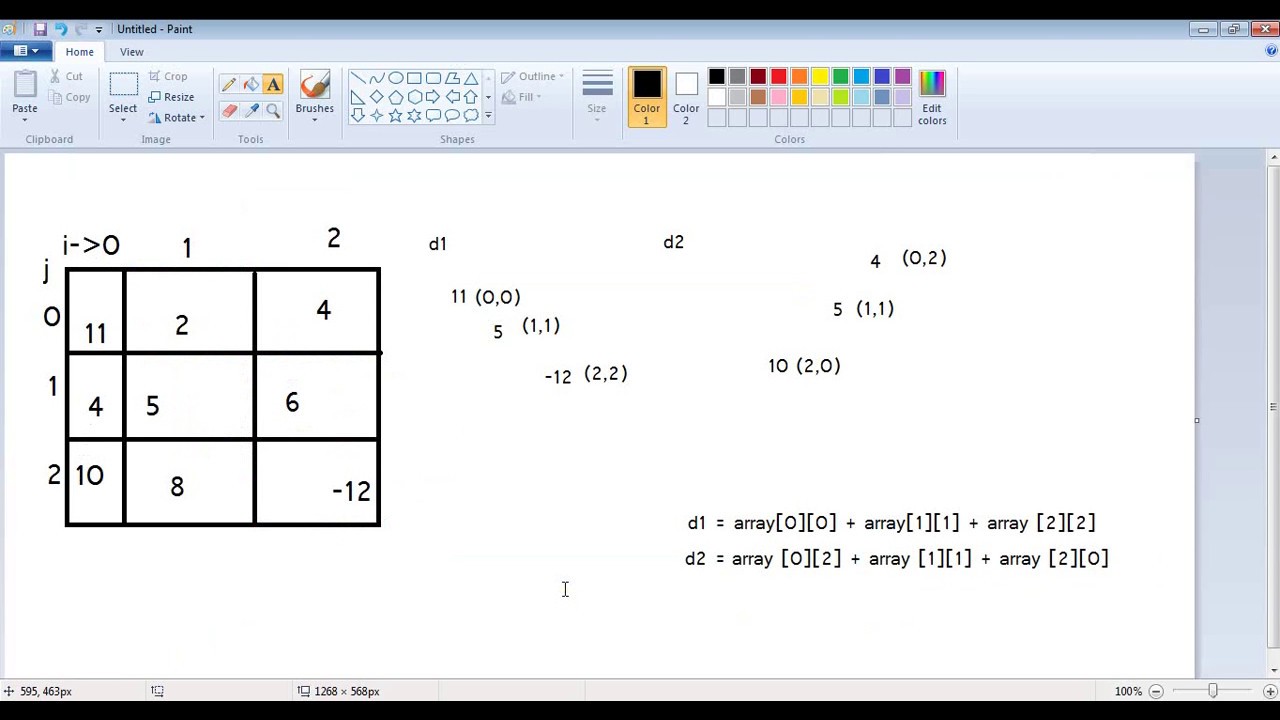 Hackerrank Solution - Diagonal Difference Algorithm-Java version