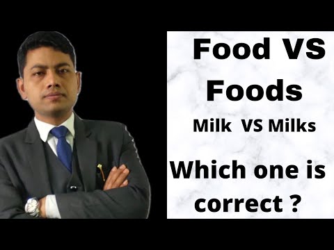 Food VS Foods & Milk VS Milks