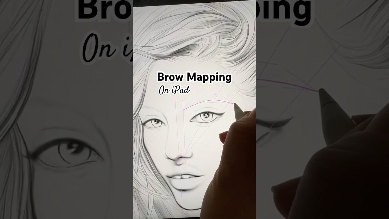 Brow mapping the perfect shape to practice stroke patterns✨ #microblading #pmutraining #browmapping