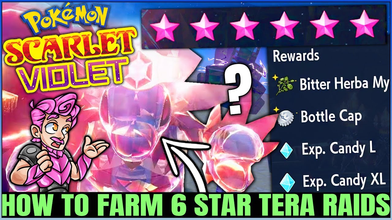 How to Beat & Unlock 5 + 6 Star Tera Raids Easy & Fast - Endgame Guide - Pokemon Scarlet Violet!