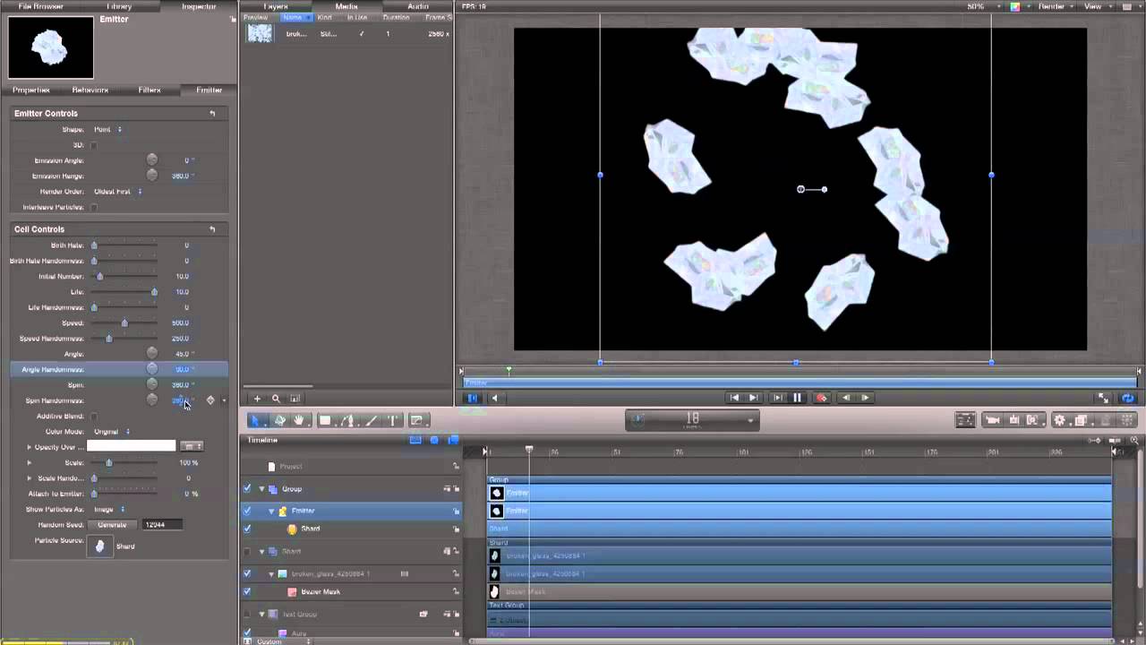 Apple Motion 5 Tutorial - Exploding Ice Text (Part 2.1)