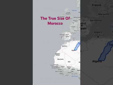 The True Size of Morocco 🇲🇦#geography #map #world #morocco