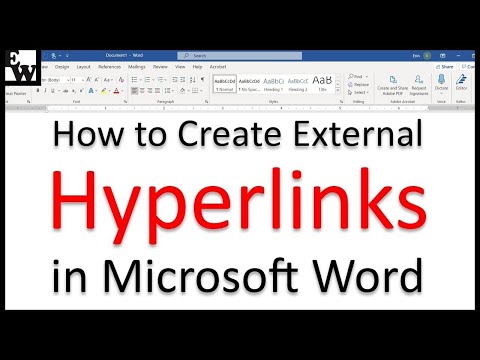 How to Create External Hyperlinks in Microsoft Word