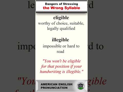 The Dangers of Stressing the Wrong Syllable in American English #english #learnenglish #clearspeech