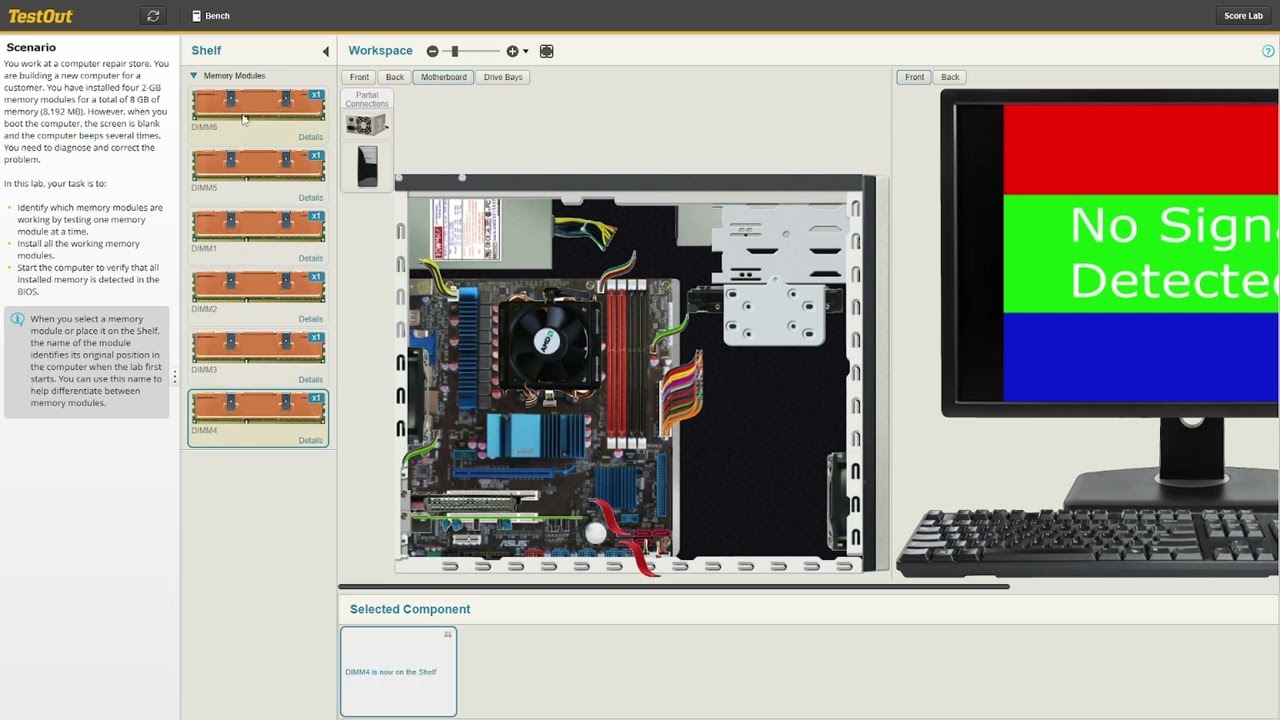 TestOut PC Pro 3.7.4 Troubleshoot Memory 1 Lab Guide