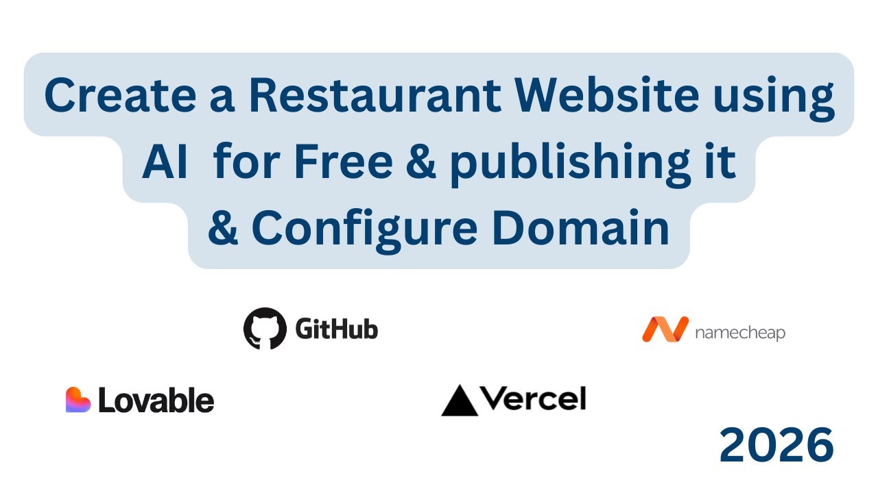 Create Restaurant Website using AI for free ​@lovable |Restaurant Ordering Website and publish it