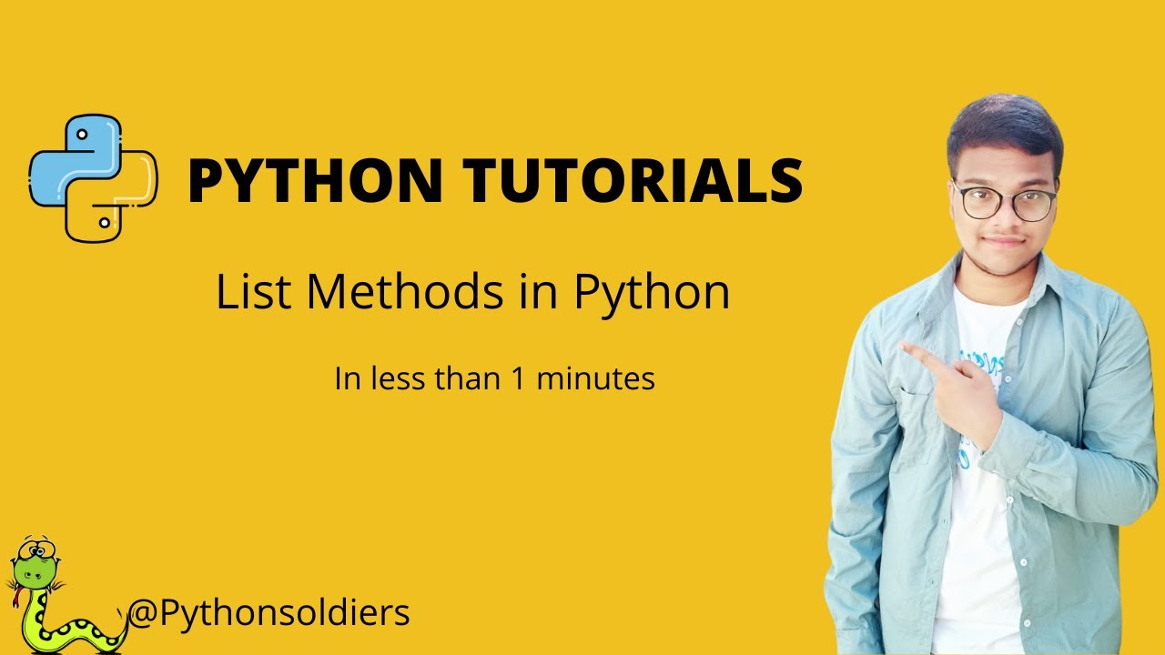 List Methods in Python Tutorial #shorts #python #tutorials #list #code