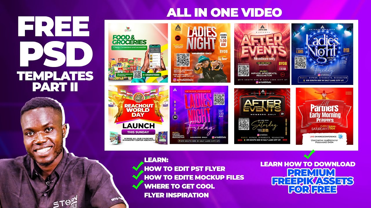 Free Psd Flyer Templates | free freepik premium assets | how to edit mockup files