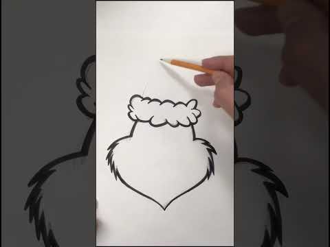 How to Draw the Grinch - Easy Drawing tutorial #shorts #grinch #christmas #drawing