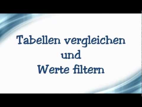 EXCEL - Tabellen vergleichen und Daten filtern