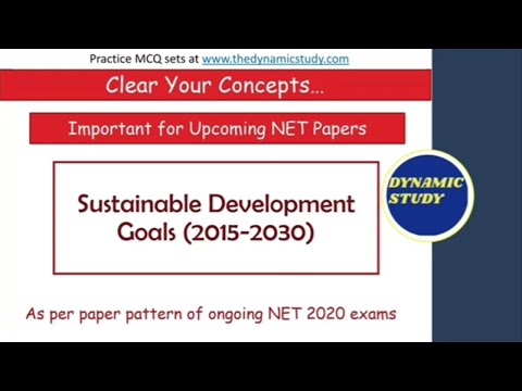 SDGs and Questions based on it! Video Lecture - UGC NET