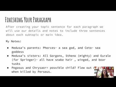 Topic Sentences and Body Paragraphs for 6th Grade Research Paper