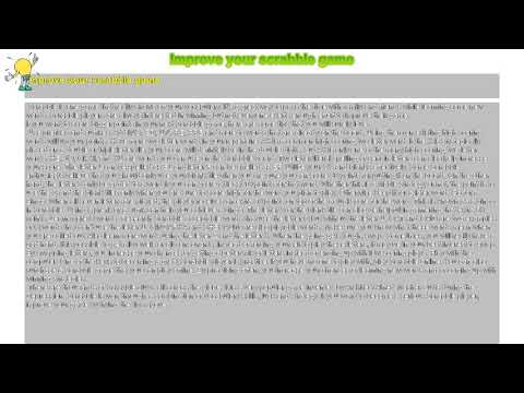How to : Improve your scrabble game