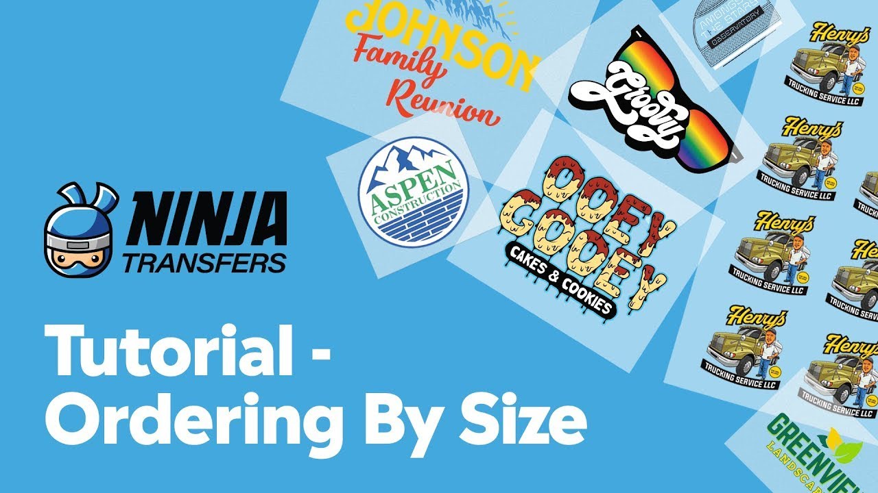 Ninja Transfers Ordering By Size Tutorial