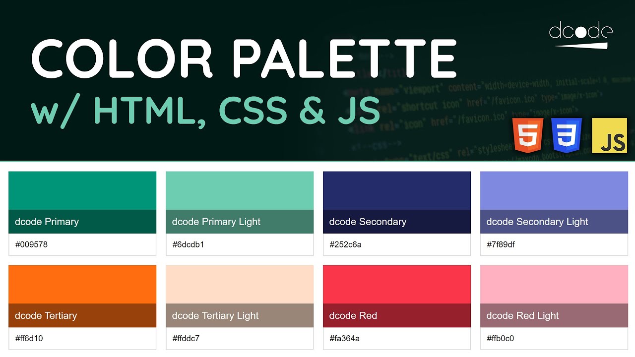 Creating a Color Palette using HTML, CSS & JavaScript - Project