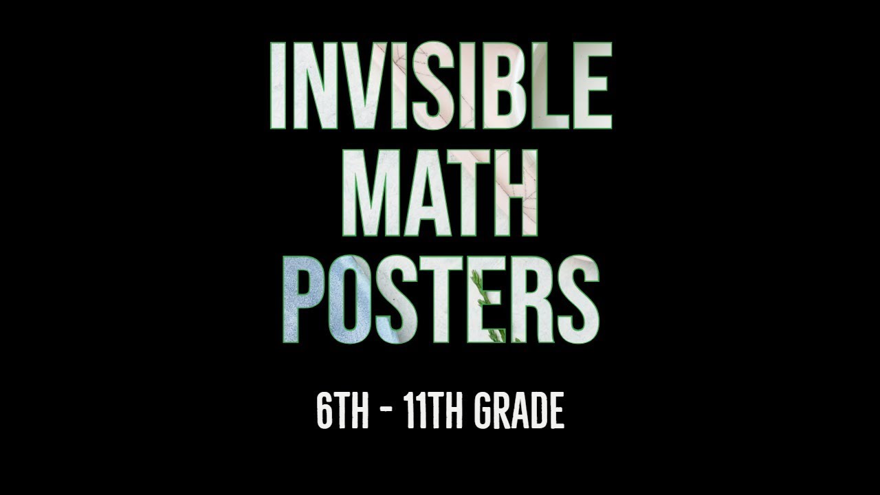 MUST HAVE Posters for Every Jr. High Math Classroom