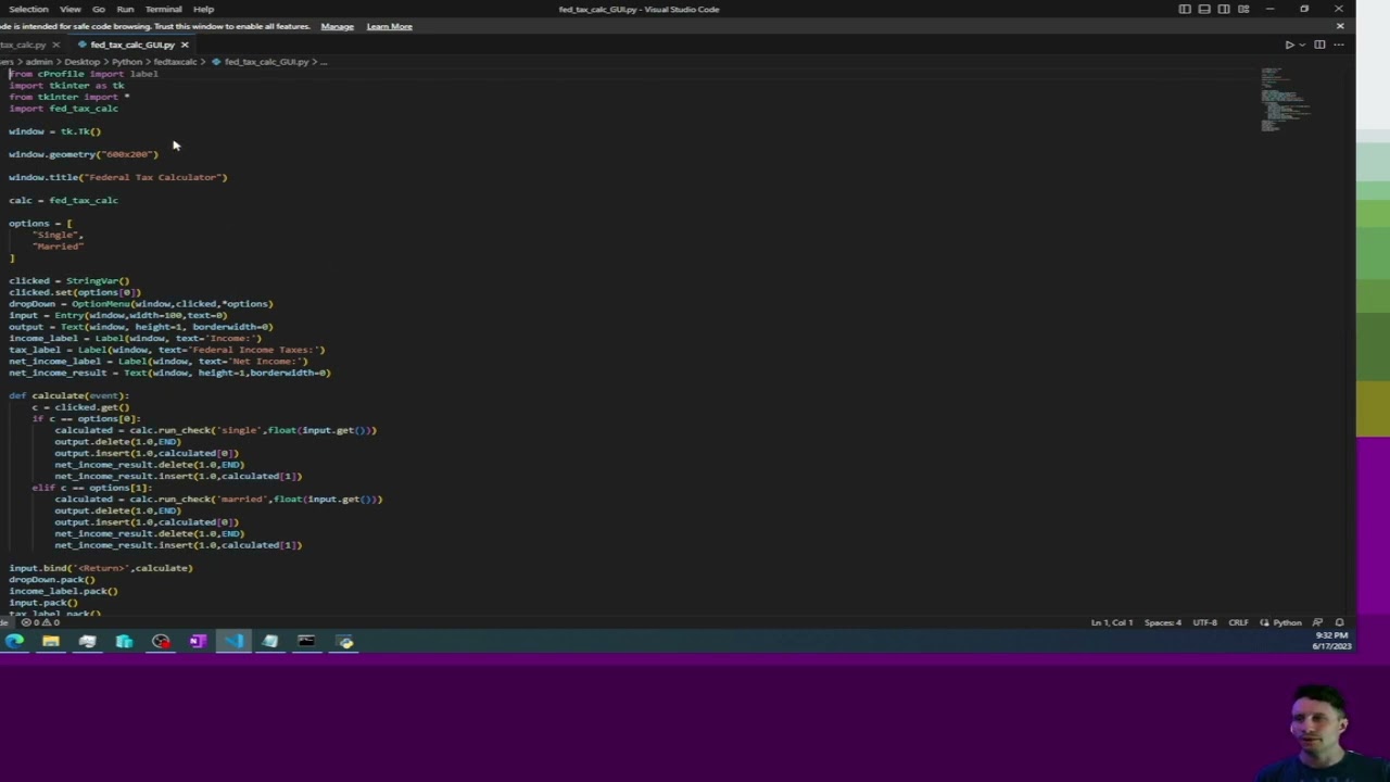 Federal Tax Calculator in Python