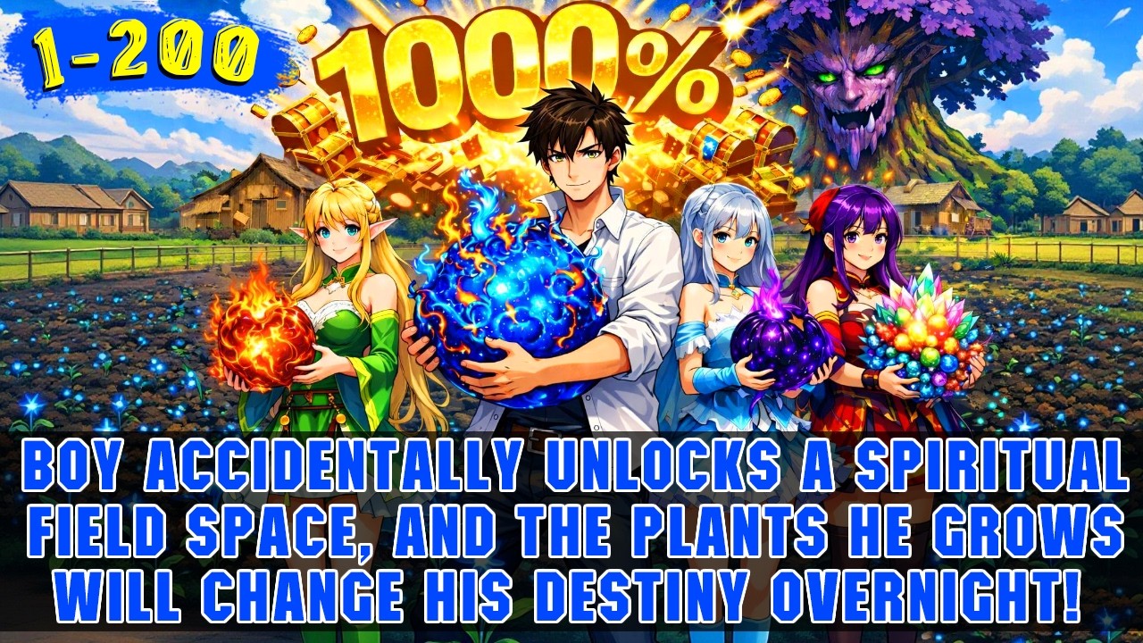 🔥Boy Accidentally Unlocks a Spiritual Farm Space, Where All Plants He Grows Mature at 100x Speed!