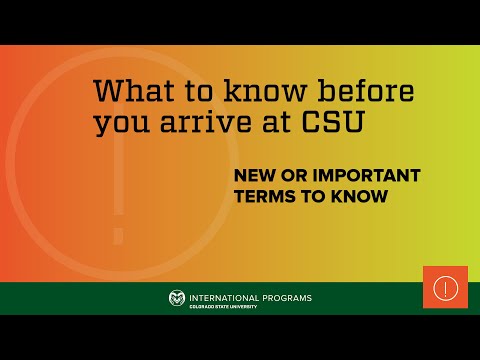 Important Terms for International Students at CSU (COVID-19 edition)