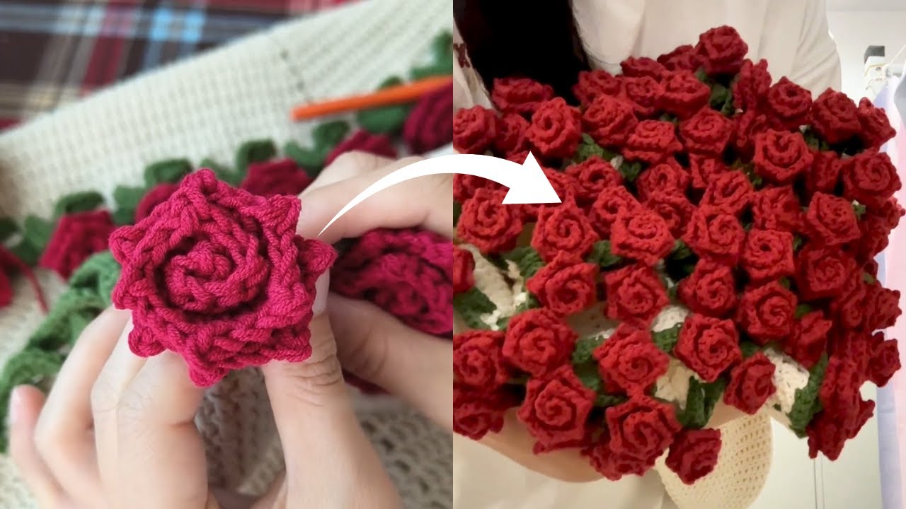 How to crochet this rose – free tutorial