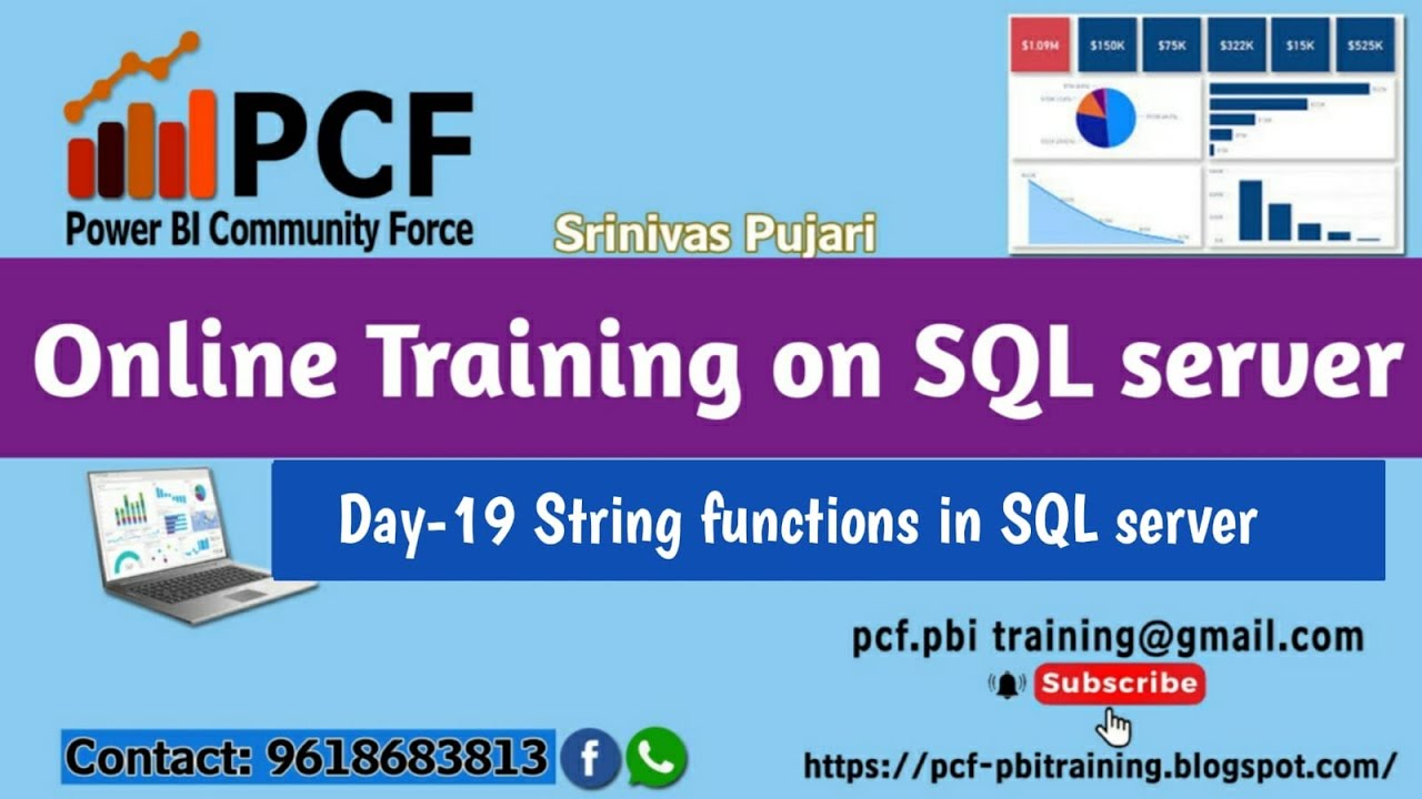 DAY19 STRING FUNCTIONS IN SQL SERVER||ASCII||LTRIM||RTRIM||UPPER||LOWER||LEN||REVERSE||LEFT||RIGHT