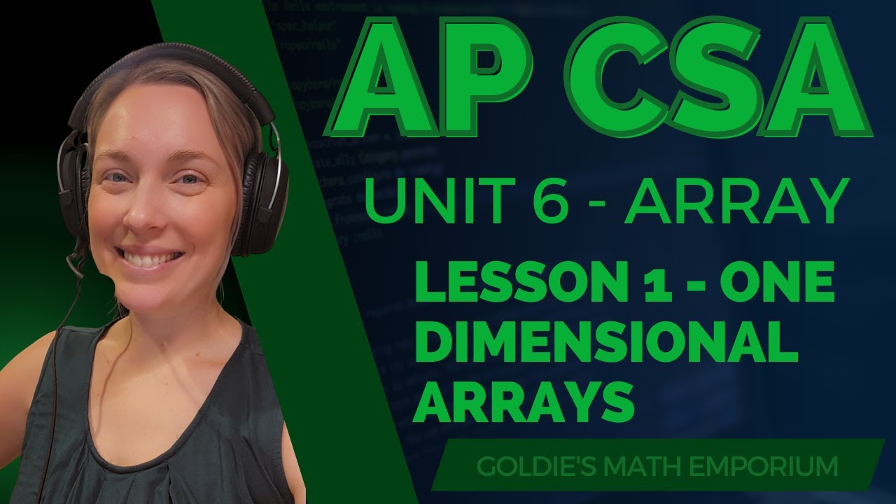 AP CSA – Unit 6: Array – Lesson 1: One-Dimensional Arrays