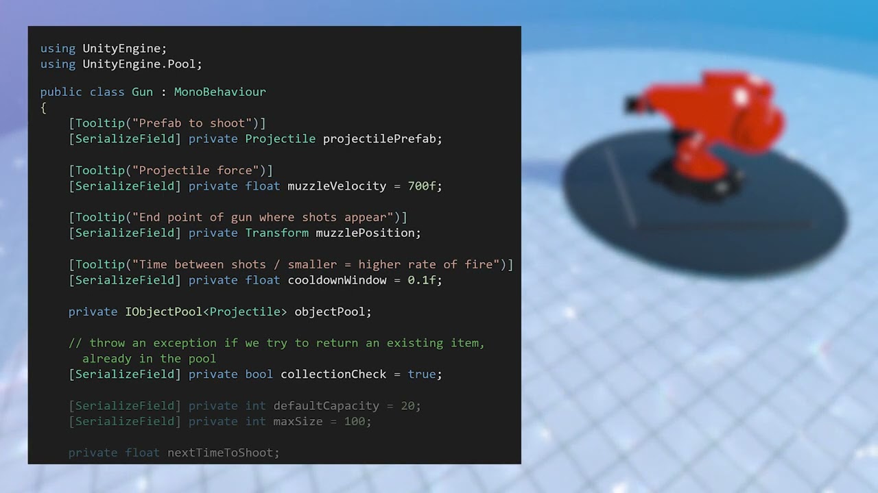 Level up your code with game programming design patterns  Object pool   Tutorial 1