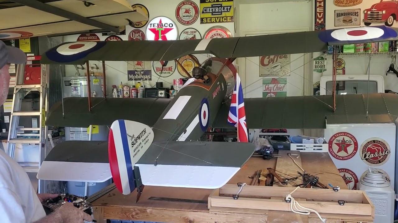 Large 1/3 Scale Balsa USA Sopwith Pup Control Surface Check