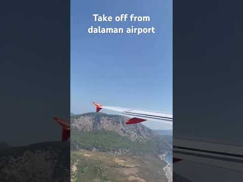 EasyJet airline Plane taking off from dalaman airport turkey