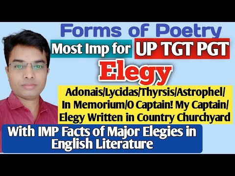 Elegy - Most IMP Facts with Major Elegies: History of English ...
