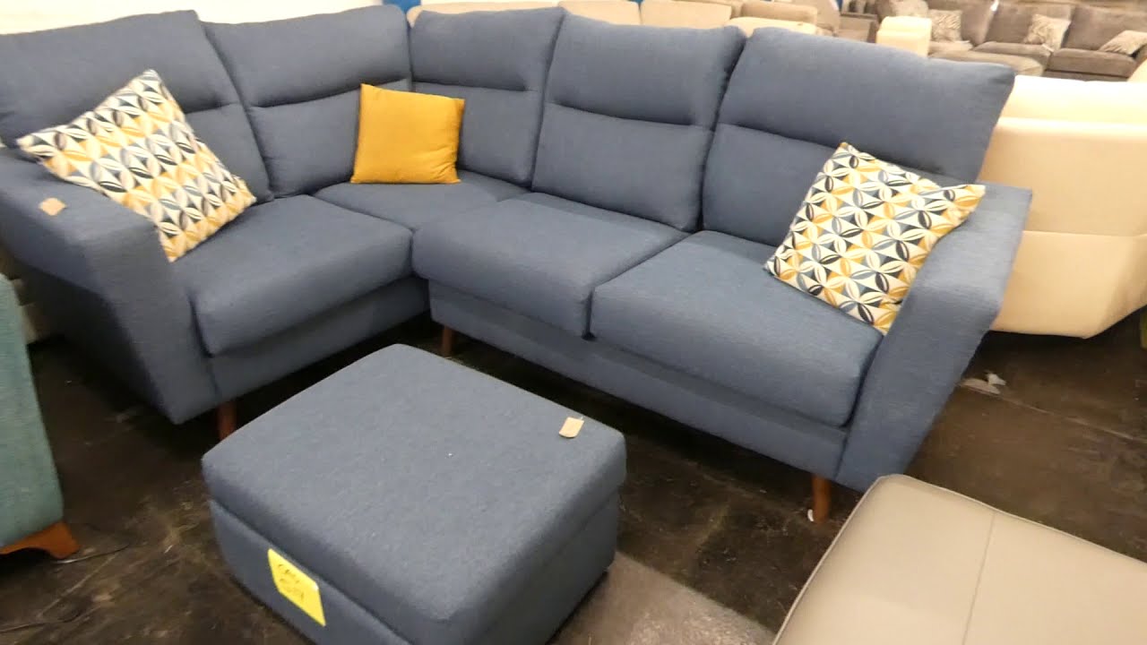 Grey Fabric Corner Sofa
