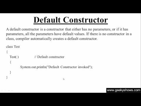 Learn 92 Default Constructor in Java Programming Hindi - Mind Luster