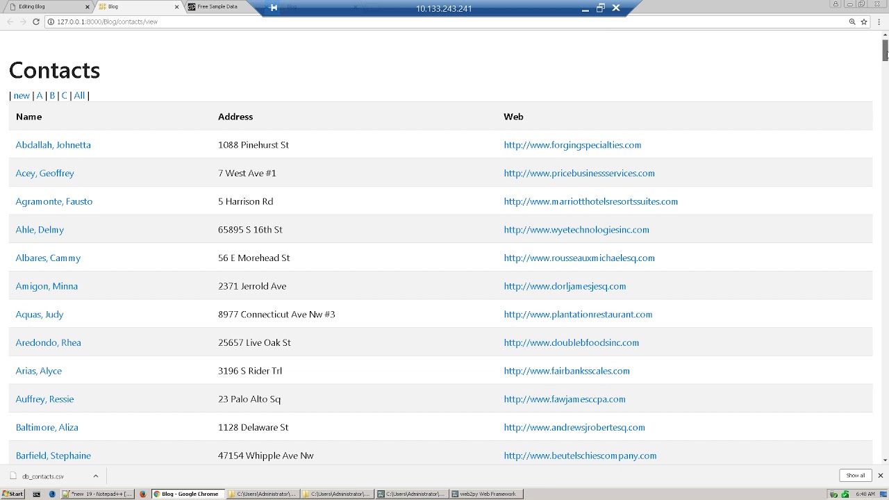 Web development using web2py and python part 20