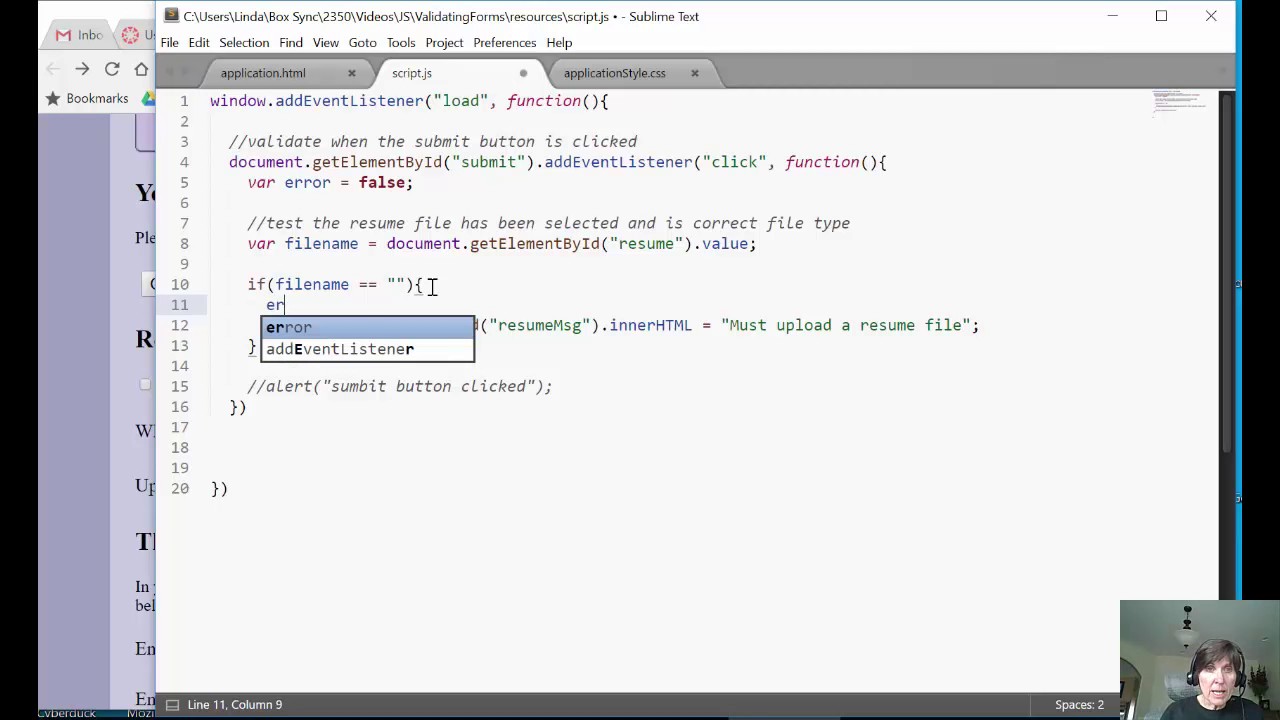Validate a File Upload Button